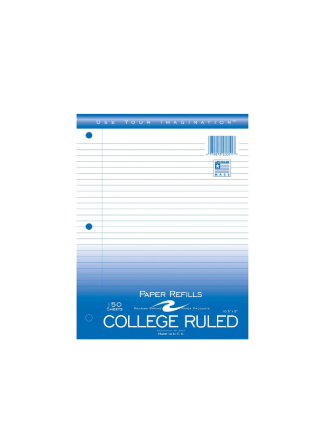 SCC Lincoln Campus Store Roaring Spring 150 Sheet Filler Paper