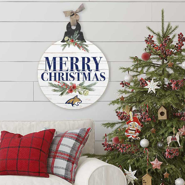 Bobcat Merry Christmas Holiday Ornament Sign | MSU Bookstore