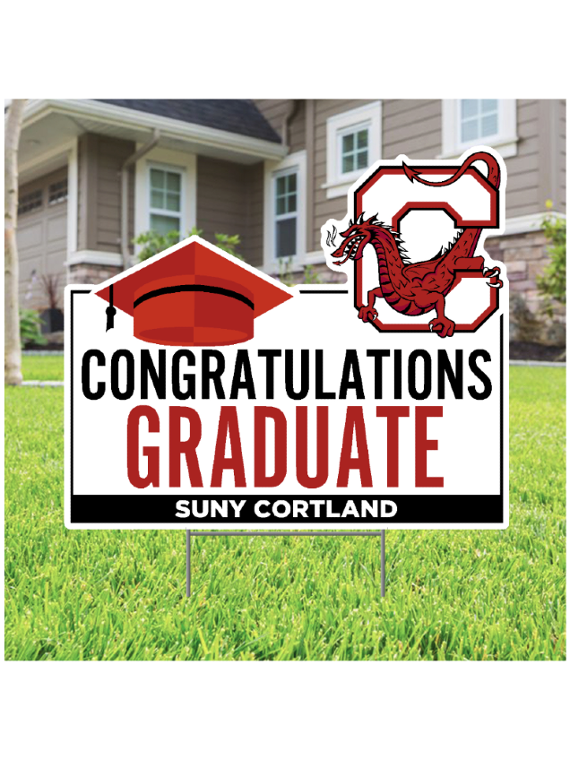 Cortland Graduate Lawn Sign | SUNY Cortland Campus Store
