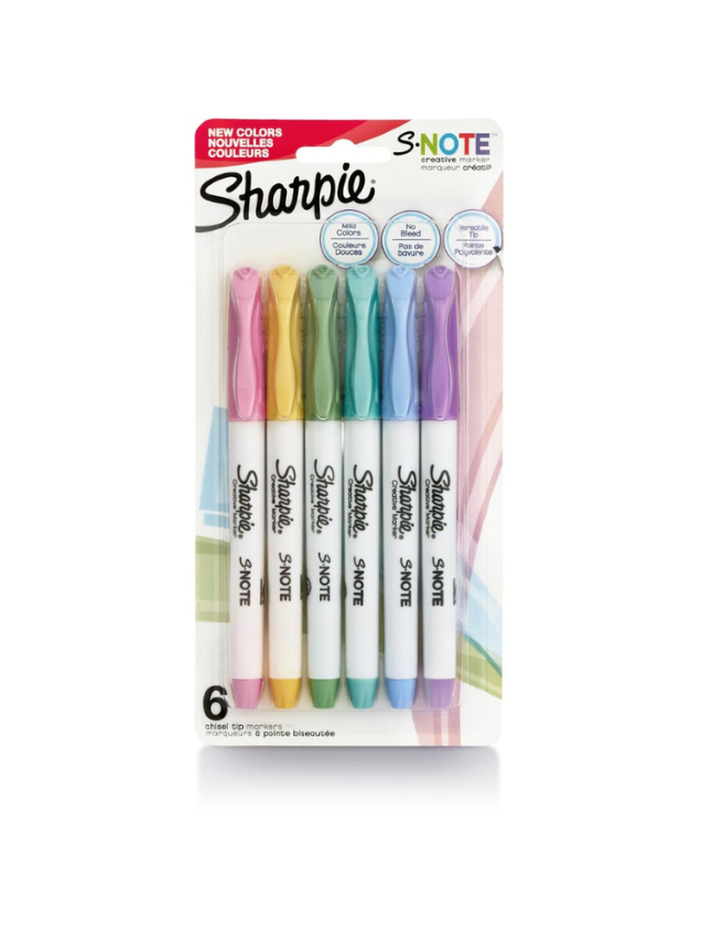 S-Note Marker 6pk Sharpie