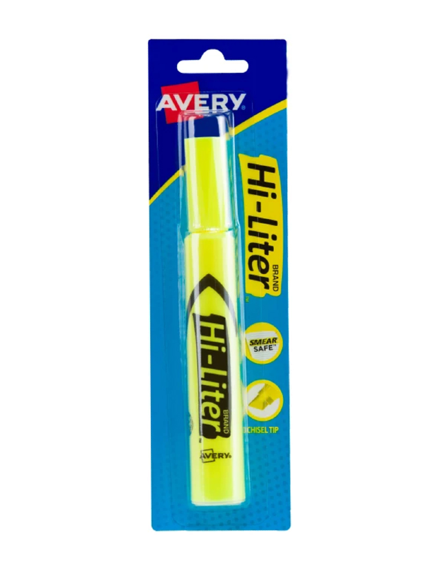 AVERY YELLOW HIGHLIGHTER