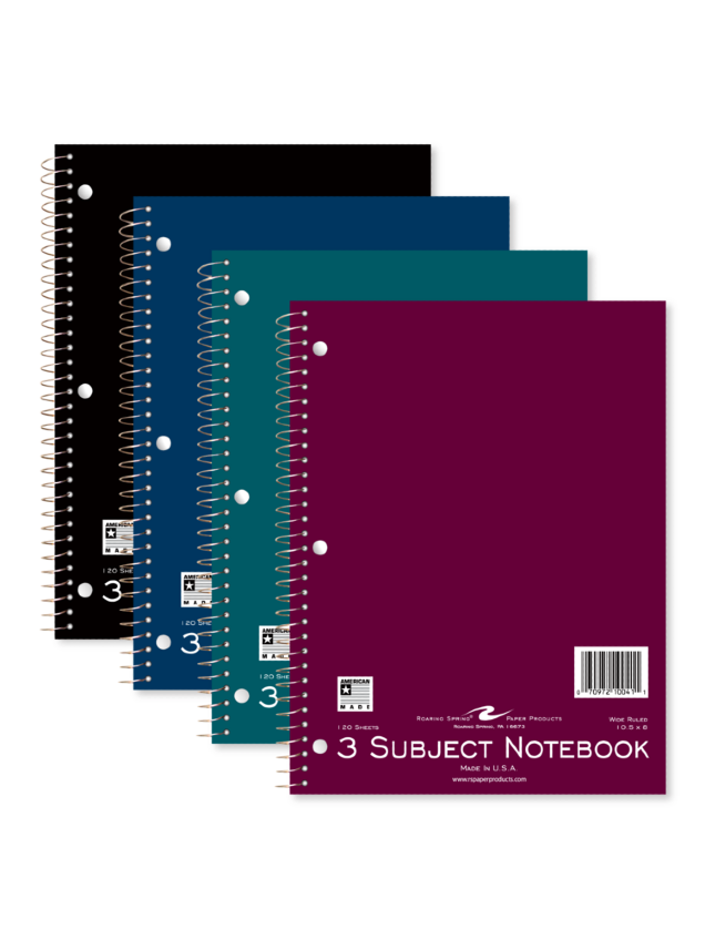 Wirebound 3 Subject Notebook | SUNY Morrisville Campus Store