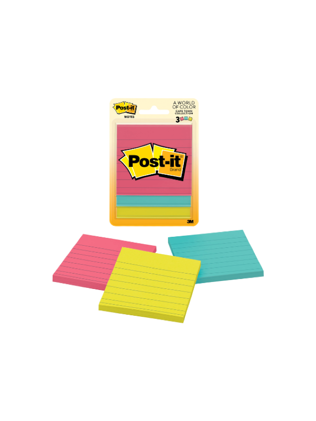 SCC Lincoln Campus Store Post-It Lined Sticky Notes 3-Pack